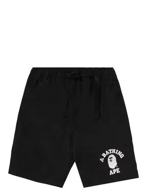 A BATHING APE College Beach Shorts - Black