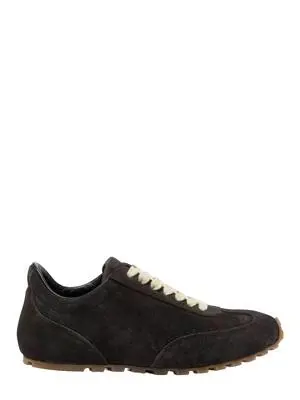 JAMES PERSE Suede Running Sneakers - Brown