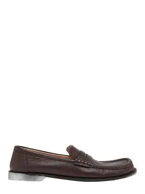 Loewe Campo Deerskin Penny Loafers - Oxblood