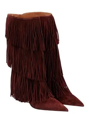 Paris Texas Jessie 75 Fringed Suede Knee-high Boots - Brown