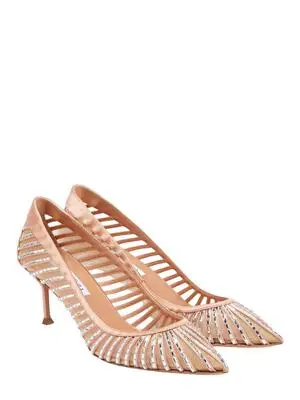 AQUAZZURA Passions Crystal 65 Pumps - Neutrals