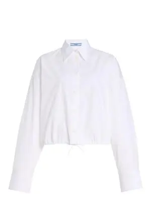 Prada Oversized Cotton-poplin Shirt - White