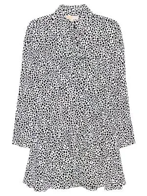 MICHAEL KORS Michael Kors Printed Pleated Shirt Dress