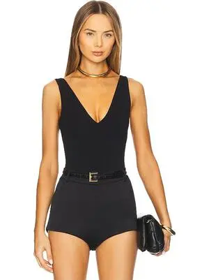 SANS FAFF Plunge V Bodysuit - Black