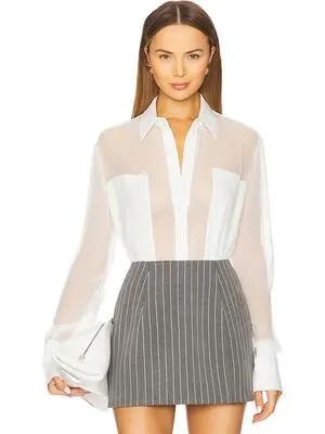 SANS FAFF Flore Silk Shirt - White