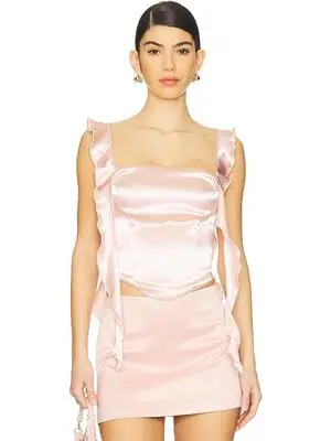 MORE TO COME Olivia Corset Top - Blush