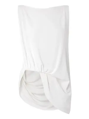Jacquemus Jacquemus Peplo Gathered Jersey Tank White