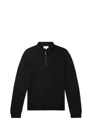 Derek Rose Cotton And Modal-blend Jersey Half-zip Sweatshirt - Black