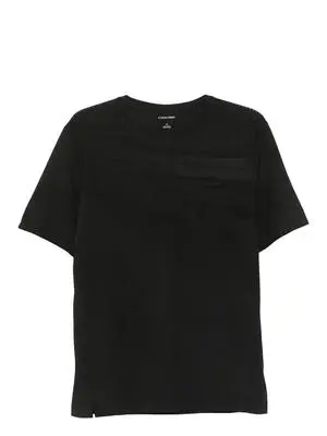 Calvin Klein Rubberised-logo T-shirt - Black