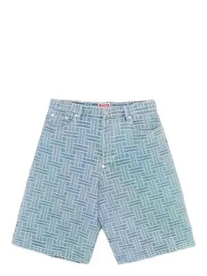 Kenzo Weave Denim Shorts - Blue