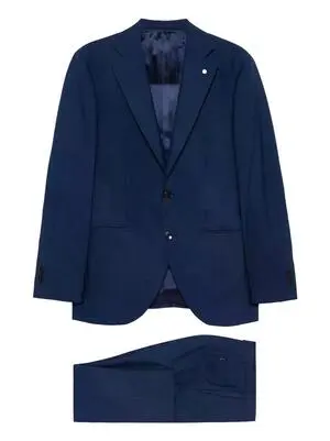 LUIGI BIANCHI MANTOVA Virgin-wool Suit - Blue