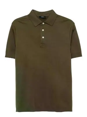 Herno Knitted Polo Shirt Green