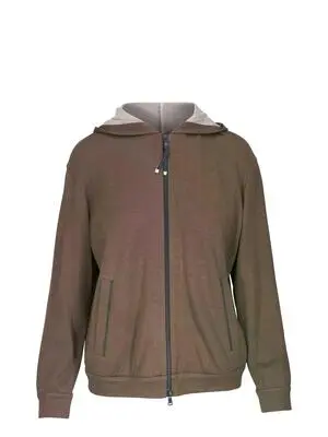 Brunello Cucinelli Hooded Cardigan - Brown