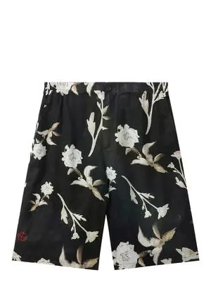 Off-White Floral Print Shorts - 8400 Multicolor - No Color