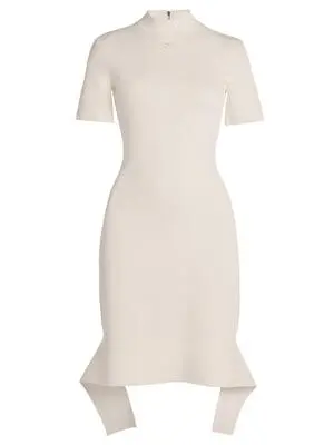 COURREGES Scuba-crepe Knit Mini Dress - White