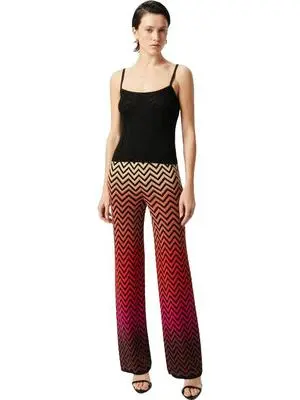 Missoni Straight Trousers With Dégradé Chevron Motif - Multicoloured
