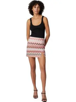 Missoni Zig Zag Mini Skirt With Slit - Multicoloured