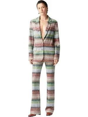 Missoni Dégradé Zig Zag Knit Blazer With Sequins - Multicoloured