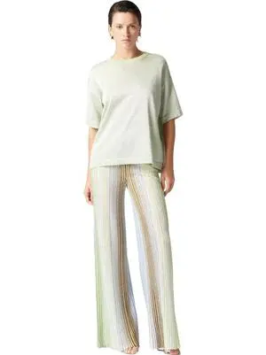 Missoni Striped Palazzo Trousers With Sequins - Multicoloured