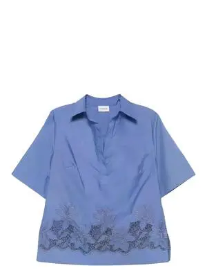 P.a.r.o.s.h Floral-embroidered Blouse - Blue