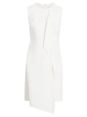 Oscar De La Renta Draped Crepe Mini Dress - White