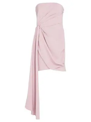 Halston Nitara Strapless Draped Mini Dress - Pastel Pink