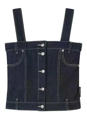 Off-White Corset-style Denim Top - Blue