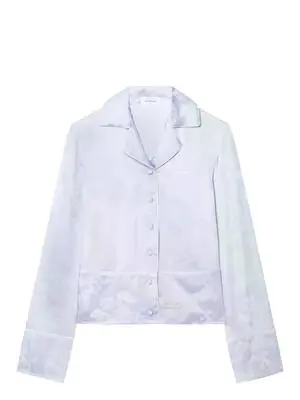 Off-White Fresco-jacquard Pyjama Shirt - White