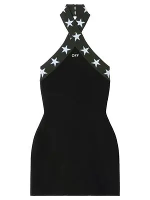 Off-White Star Mini Dress - Black