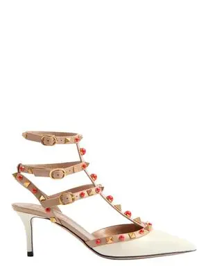 Valentino Garavani 65mm Rockstud Embellished Pumps - White