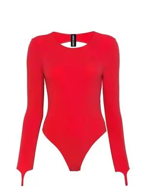 ANDREĀDAMO Sculpting Jersey Bodysuit - Red