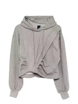 JUUN.J Ribbed Cuffs Hoodie - Grey
