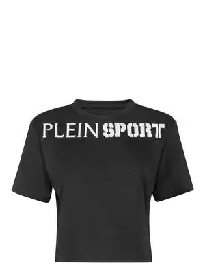 PLEIN SPORT Cropped T-shirt - Black