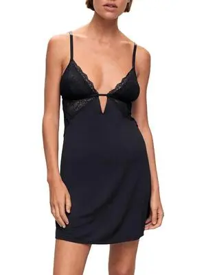 Eberjey Lara Chemise - Black