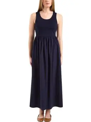 CAPSULE 121 Fitted Top Gathered Skirt Dress - Navy