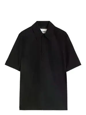 JIL SANDER Wool Polo Shirt - Black