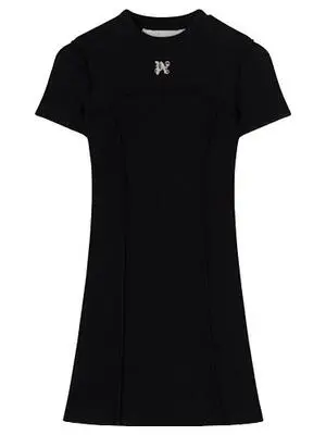Palm Angels Monogram Mini Dress - Black