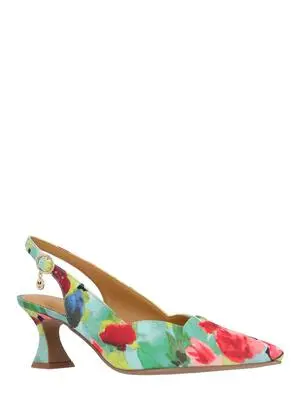 J. Reneé Anara Slingback Pumps - Green/ Pink/ Black