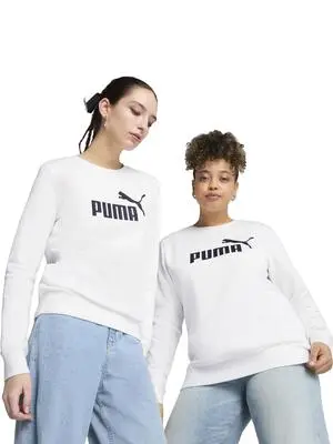 PUMA Essentials Logo Crew Neck Sweatshirt White