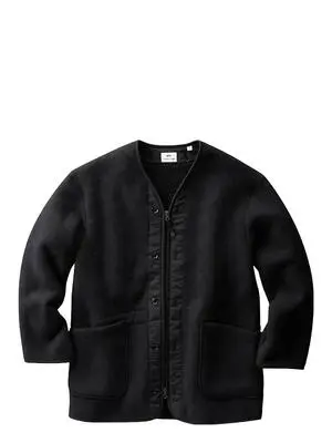Uniqlo Fleece Collarless Coat - Black