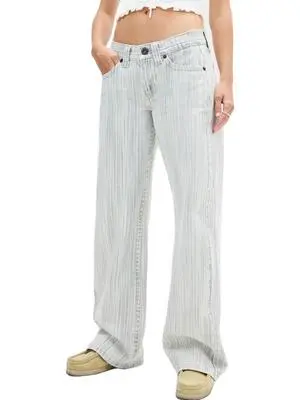 BDG URBAN OUTFITTERS Kayla Stripe Wide-leg Jeans - Grey