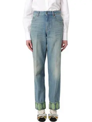 Valentino Garavani Embroidered Cuff Jeans - Blue