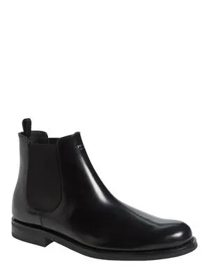 Prada Formale Spazzolato Chelsea Boot - Nero