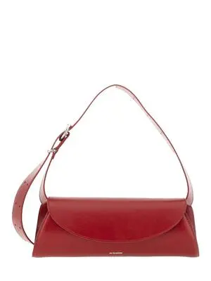 JIL SANDER Jil Sander Cannolo Shoulder Bag In Leather Red