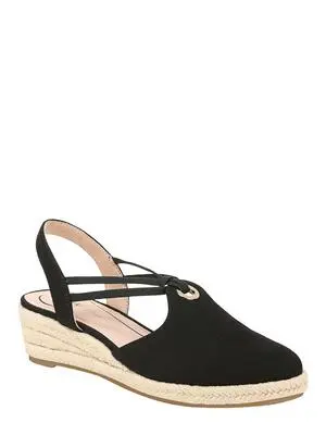 LIFESTRIDE LifeStride Kennedy Espadrille Wedge Sandal Black