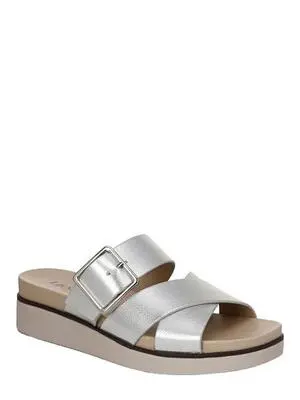 LIFESTRIDE Getaway Platform Slide Sandal - Silver