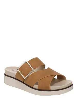 LIFESTRIDE LifeStride Getaway Platform Slide Sandal Tan