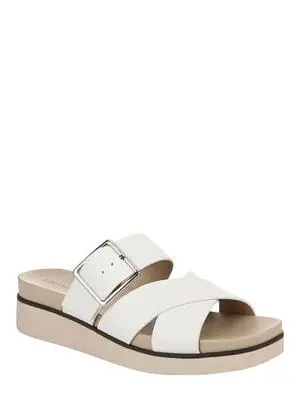 LIFESTRIDE LifeStride Getaway Platform Slide Sandal White