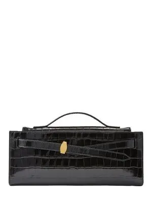 Veronica Beard Dash Clutch Black Croc