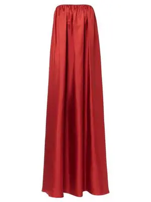 Max Mara Edda Strapless Gown - Red